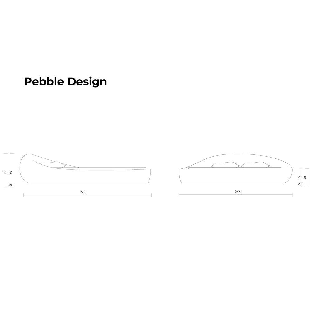 Pebble Design bed: comfort and refined design | DORELAN
